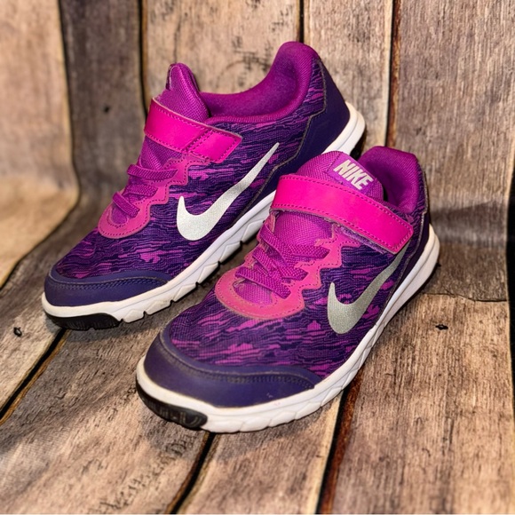 Nike | Shoes | Nike Purple Velcro Sneakers 2y | Poshmark